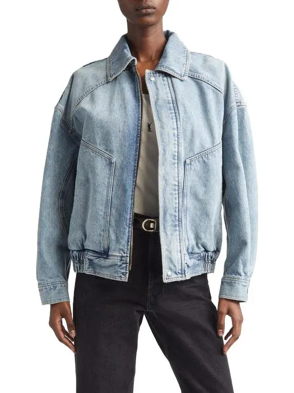 Saint Laurent Oversize Denim Jacket - South Blue