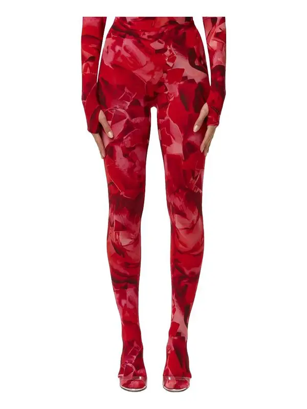 Naked Wardrobe Printed Leggings - Rouge Rose