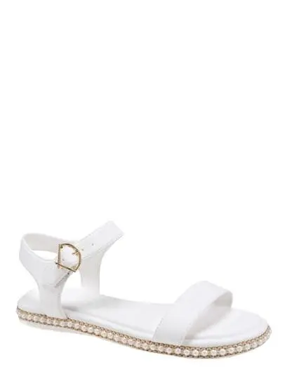 Karl Lagerfeld Paris Claire Ankle Strap Sandal - Bright White