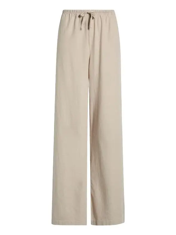 Splendid Valerie Drawstring Wide Leg Pants - Fawn