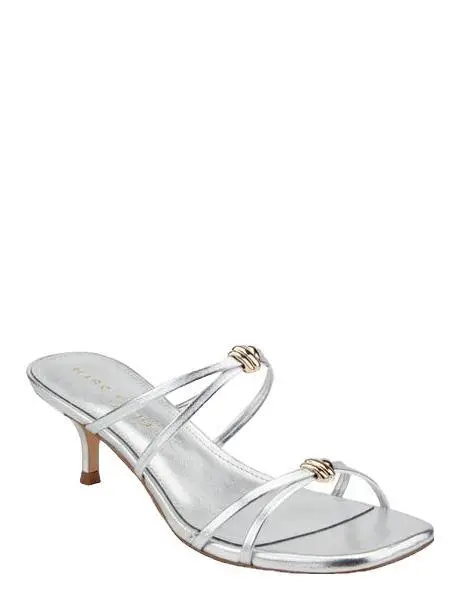 Marc Fisher Baizel Strappy Slide Sandal - Silver