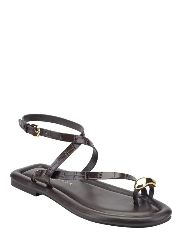 Marc Fisher Gynnie Strappy Sandal - Dark Brown