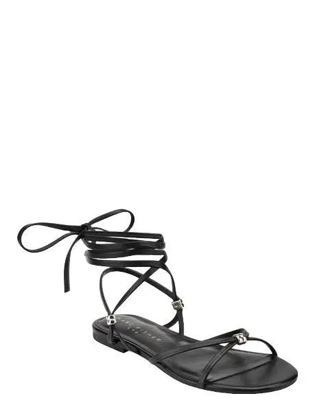 Marc Fisher Este Ankle Wrap Sandal - Black