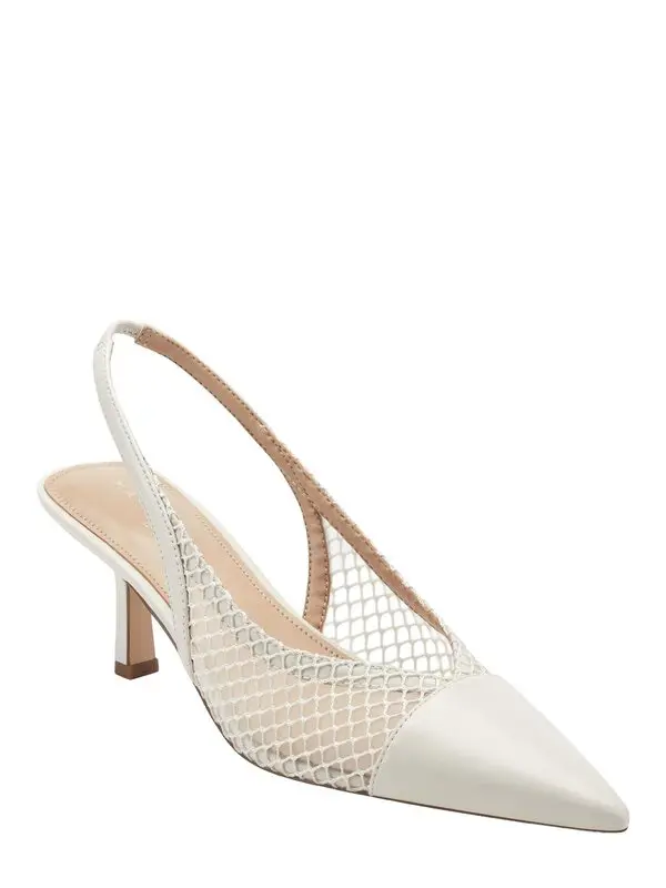 Marc Fisher Gipsi Pointed Toe Slingback Pump - Ivory
