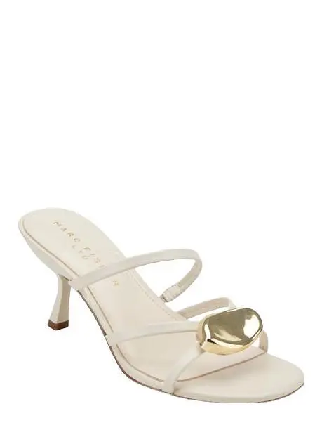 Marc Fisher Natesa Strappy Kitten Heel Sandal - Ivory