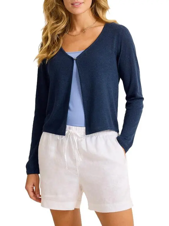 Tommy Bahama Adeline Linen Blend Jersey Cardigan - Coastline