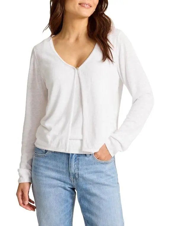 Tommy Bahama Adeline Linen Blend Jersey Cardigan - White