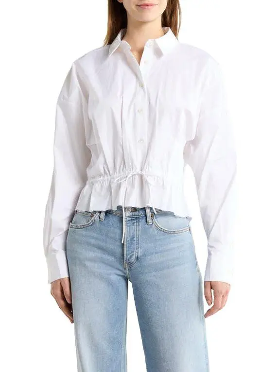 Staud Primrose Button-up Shirt - White