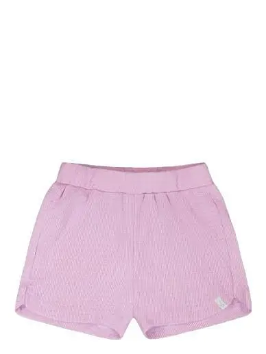 DEUX PAR DEUX Crinkle Jersey Elastic Waist Shorts - Lilac