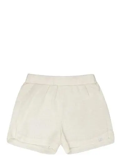 DEUX PAR DEUX Crinkle Jersey Elastic Waist Shorts - Off-white