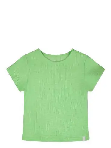 DEUX PAR DEUX Relaxed Straight Fit Crinkle Jersey Short Sleeve T-shirt - Mint Green