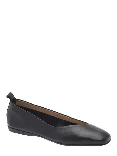 WONDERS Square-toe Ballerina Flats - Sauvage Black