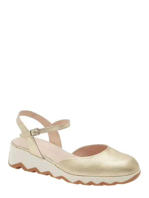 WONDERS Ankle Strap Platform Ballet Pumps - Max Platino