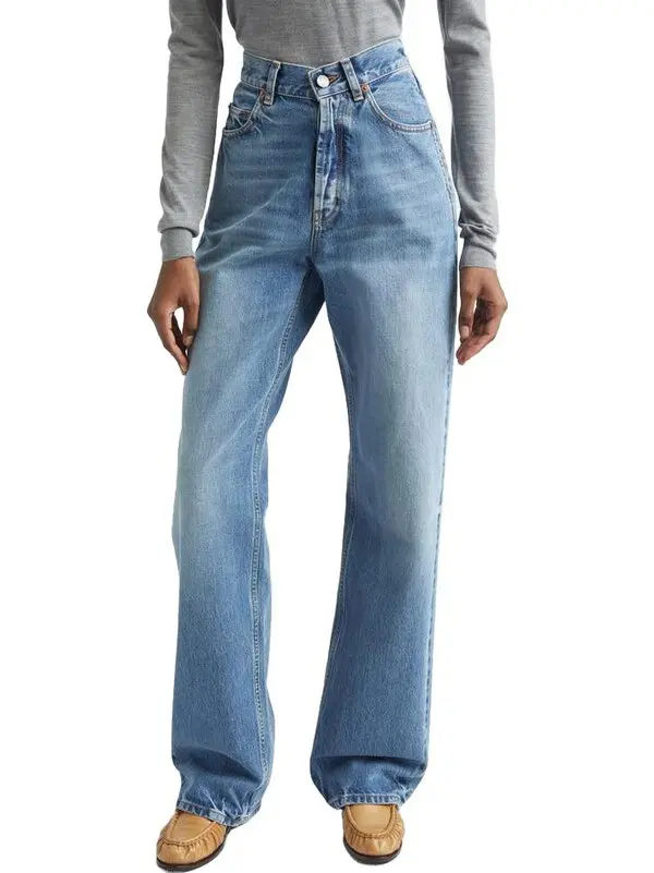 Saint Laurent V-waist Baggy Jeans - 50s Blue