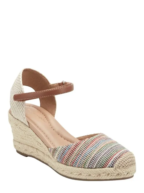 Easy Spirit Makaylie Espadrille Wedge Sandal - Light Natural
