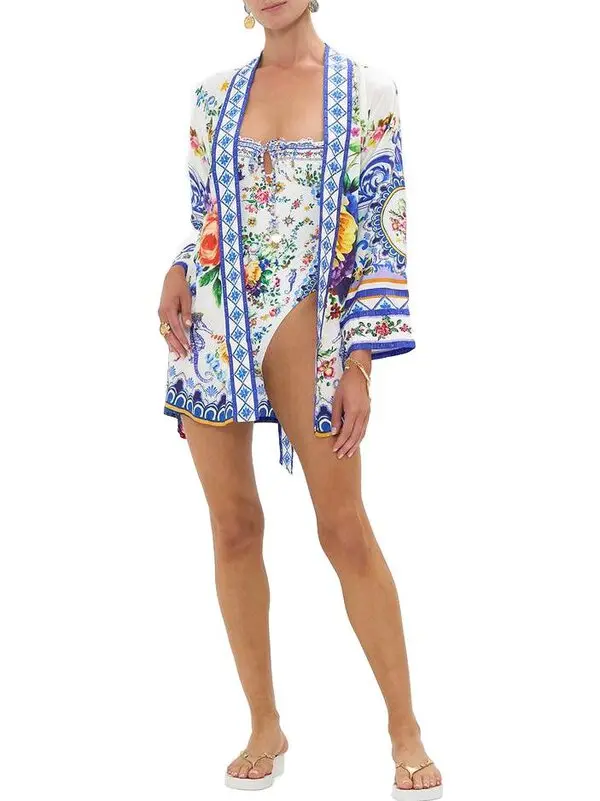Camilla Short Batwing Layer With Crystal Embellishments - Tiles Darls