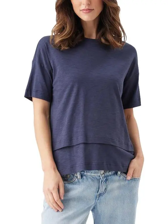 RIPE MATERNITY Claud Nursing Tee - Indigo
