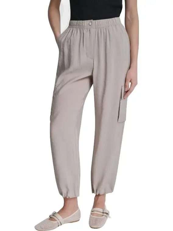 Dkny Sueded Fuji Cargo Pants - Pebble