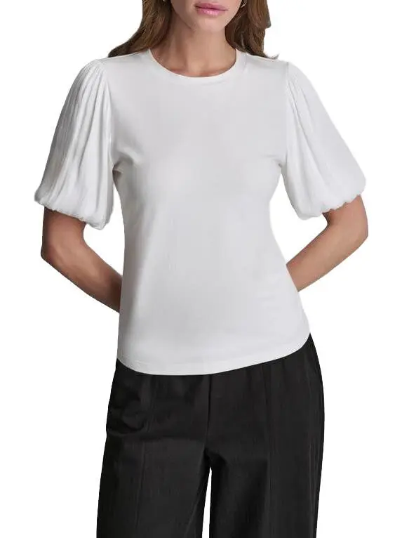Dkny Mixed Media Top - White