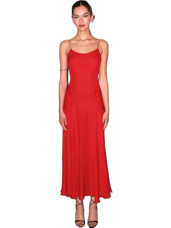 Fleur Du Mal Nina Maxi Dress - Red