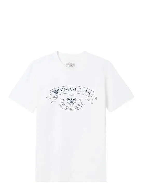 Emporio Armani Jersey T-shirt With Print - White