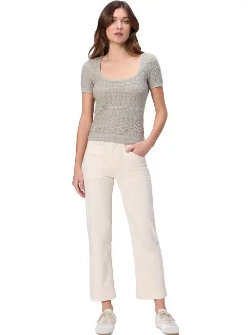 Paige Quincy Ankle Pant - White