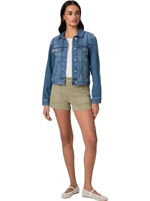 Paige Fallon Denim Shorts - Green