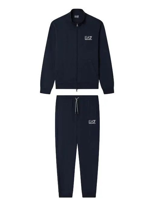 Emporio Armani Visibility Pure Cotton Zip-up Tracksuit - Navy