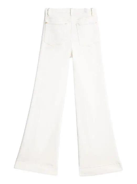 7 For All Mankind Tailorless Modern Dojo Flare Jeans - White