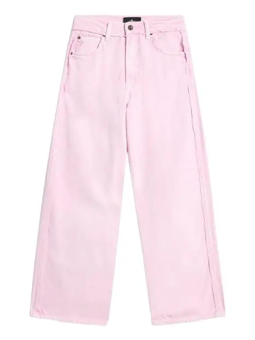 7 For All Mankind Stovepipe Straight Ankle Jeans - Pink
