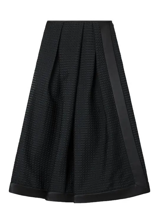 Emporio Armani 3d Vichy Jacquard Skirt - Black