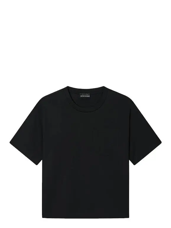 Emporio Armani Travel Essential Mercerized Jersey T-shirt - Black