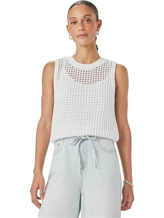 Splendid Camellia Knit Tank - White