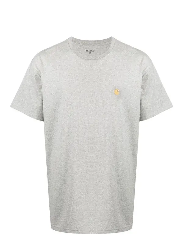 Carhartt Work In Progress Logo Cotton T-shirt - Grey