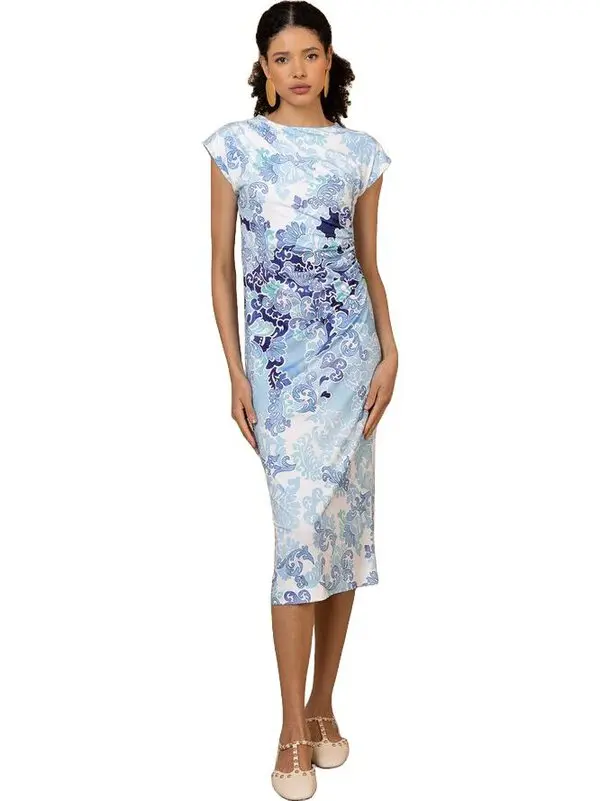 Hale Bob Thora Jersey Midi Dress - Blue