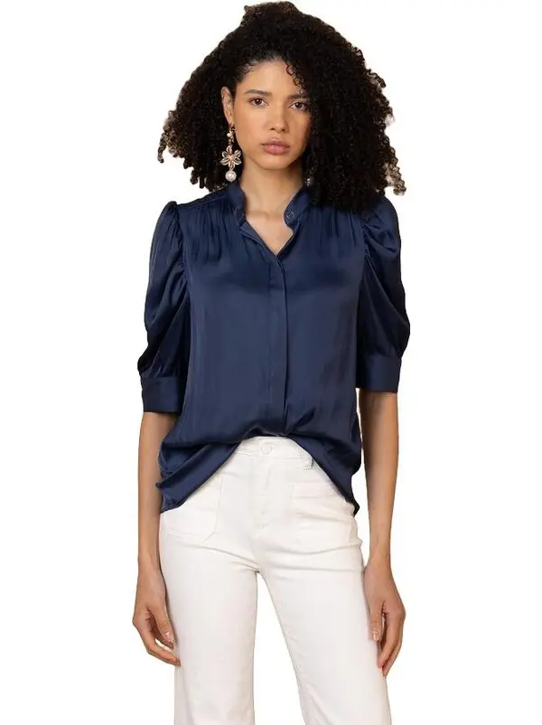 Hale Bob Fable Charmeuse Top - Black