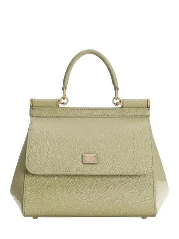 Dolce & Gabbana Sicily Medium Leather Handbag - Green