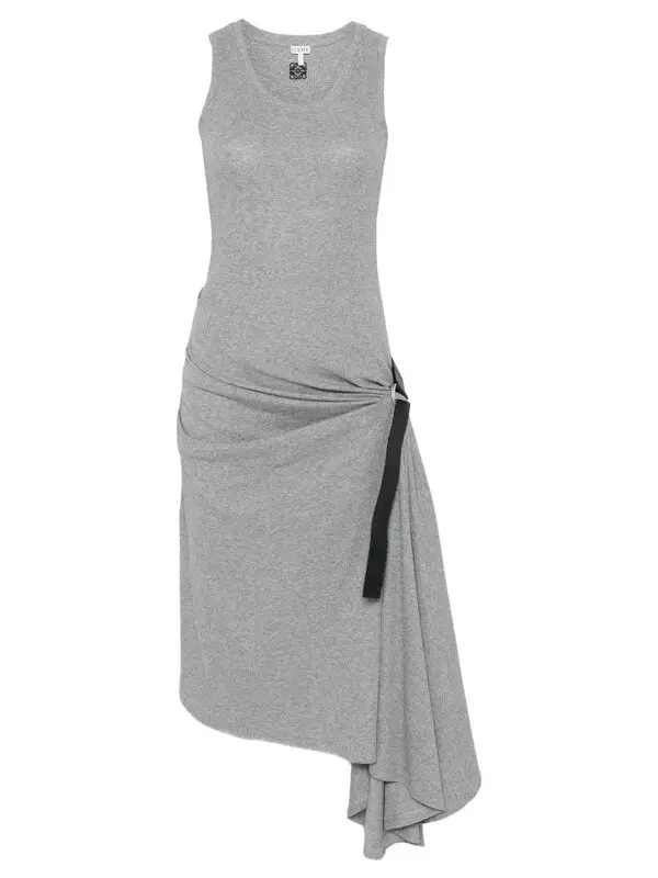 Loewe Asymmetric Long Dress - Grey