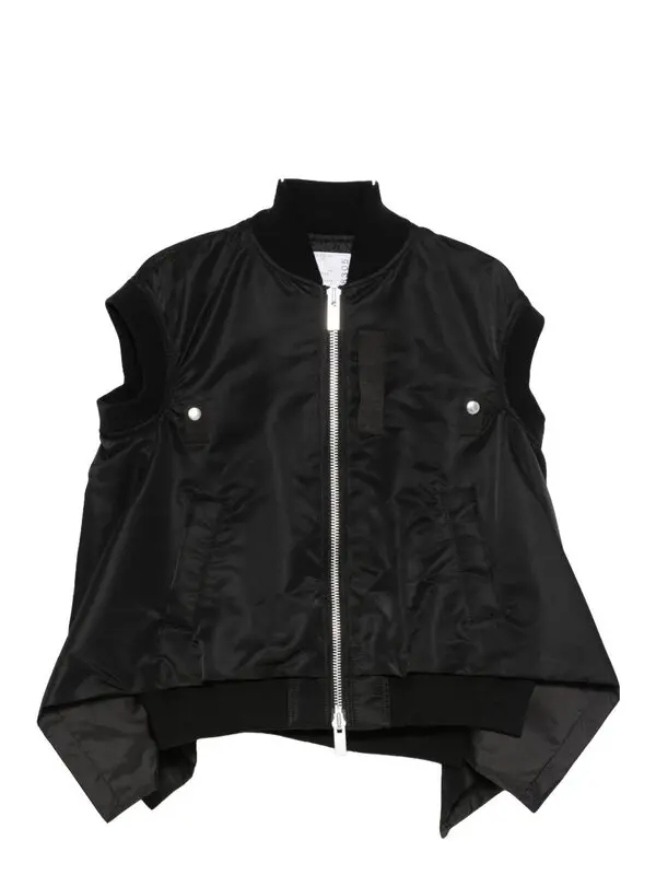 Sacai Nylon Zipped Vest - Black