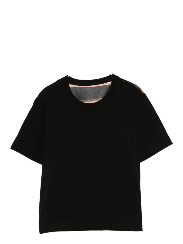 Sacai Striped Cotton T-shirt - Green