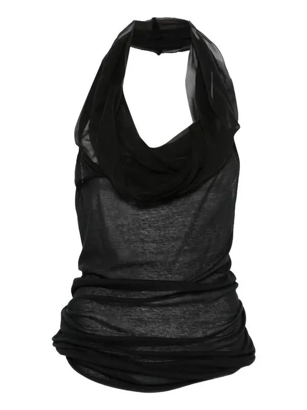 Rick Owens Cotton Tank Top - Black
