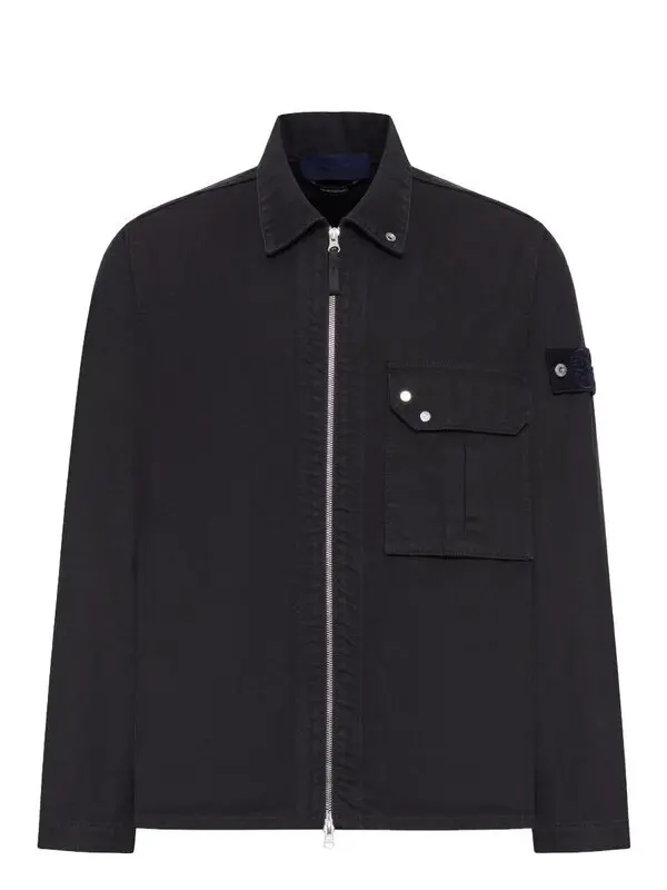 Stone Island Denim Cotton Jacket - Black