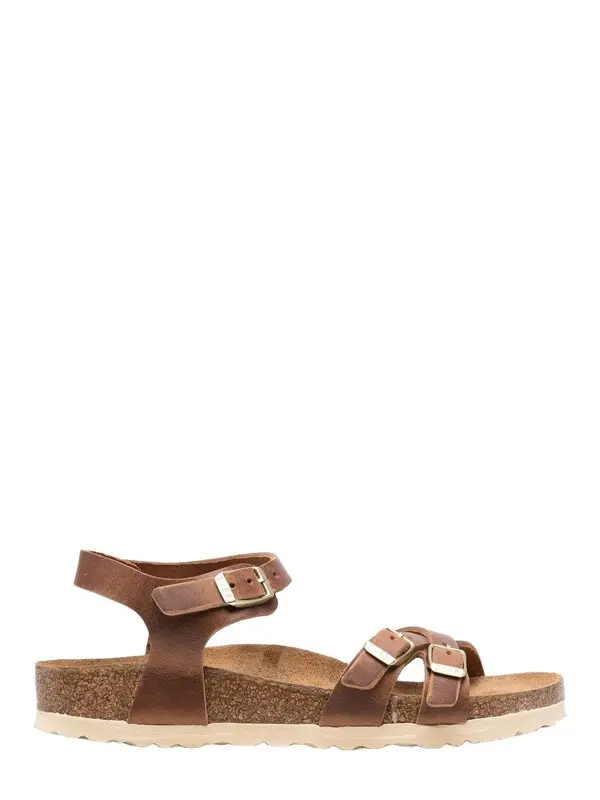 BIRKENSTOCK Kumba Leather Sandals With Buckle Fastening - Brown