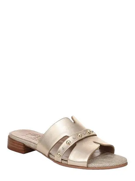 Naturalizer Niche Studded Leather Slide Sandal - Light Champagne
