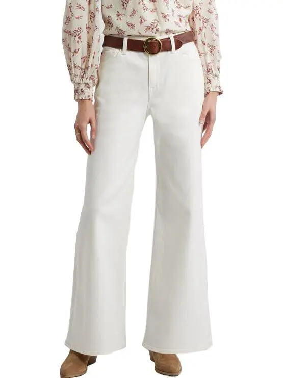 Treasure & Bond High Waist Wide Leg Jeans - Ecru