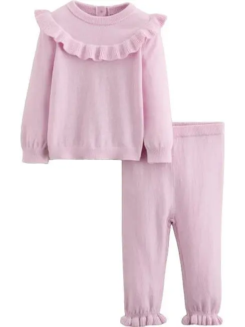 Nordstrom Ruffle Sweater & Pants Set - Pink Windsome