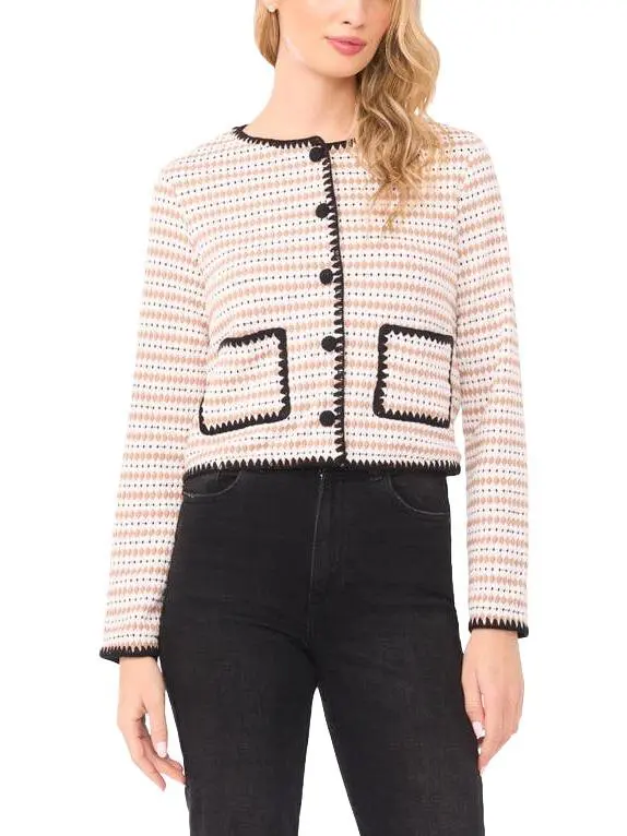 CECE DUPRAZ Contrast Trim Cardigan - Toffee