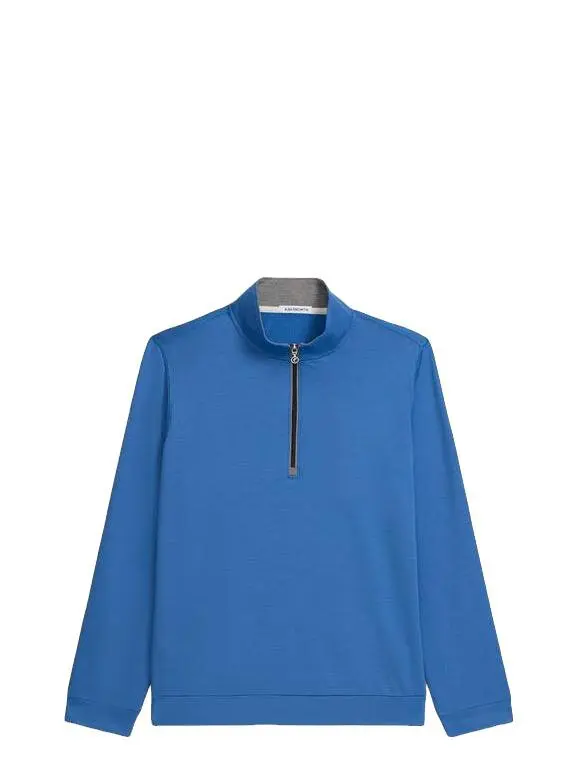 ASHWORTH GOLF French Terry Vintage Patch 1/4 Zip - Cobalt