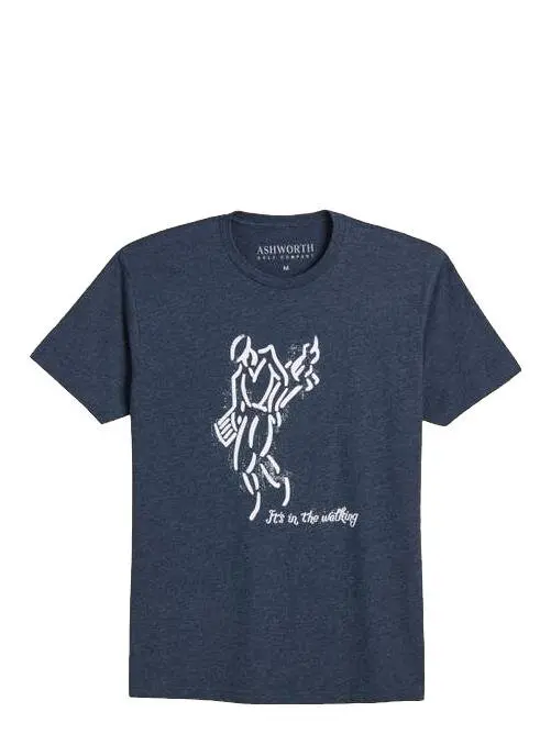 ASHWORTH GOLF Golfman Walking Tee - Midnight Navy/white