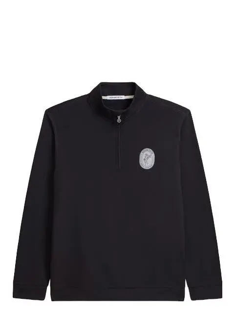 ASHWORTH GOLF Oval Velvet Quarter Zip - Black